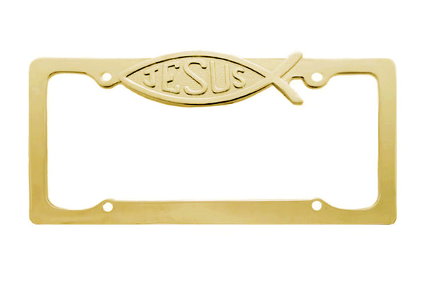 Jesus Christian Fish License Plate Frame - S3 Trends